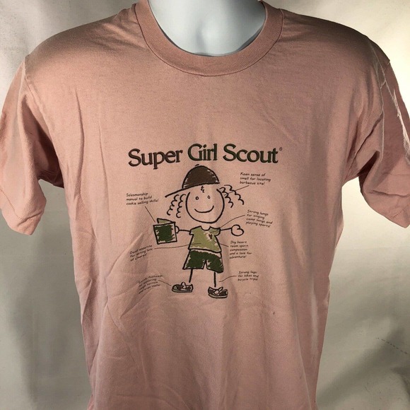 girl krazy | Tops | Vintage Super Girl Scout Adult Large Shirt Single ...